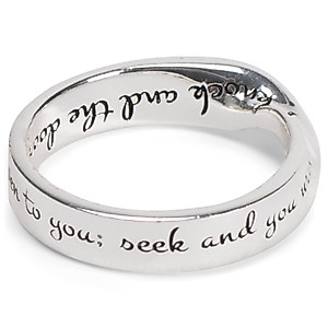 Dicksons Shall Be Given Silver Plated Size 8 Stainless Steel Wide Mobius Ring