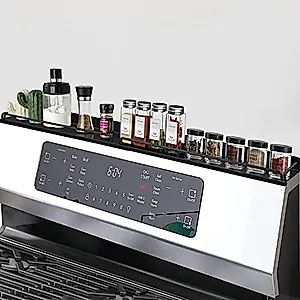 ZXMOTO 2Pack 15" Stove Top Shelf, Total 30'' Stainless Steel Magnetic Spice Rack for Flat Top Stove, Kitchen Organizer Rack over the Stove.