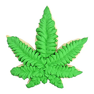 R&M Marijuana Leaf 4" Green Polyresin Coated Cookie Cutter