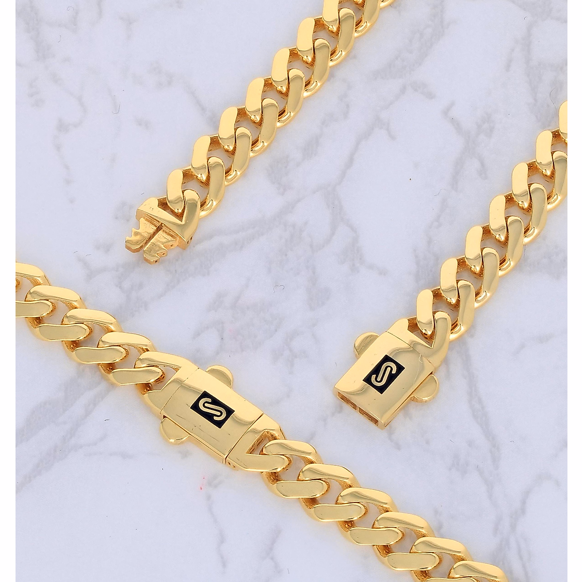 Nuragold 10k Yellow Gold 6mm Royal Monaco Miami Cuban Link Chain Bracelet, Mens Womens Fancy Box Clasp 6" 6.5" 7" 7.5" 8" 8.5" 9"