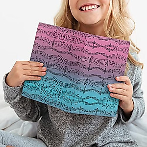 DIYFLASH Music Notation 4 Pack Stretchable Book Sleeve Covers Book Dust Jacket Covers Washable Textbook Covers Book Case Cover for Student, 15.7×9.8 in