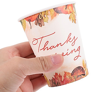 Kichvoe 20pcs Office Water Cup Fall Party Paper Cups Office Paper Cup Thicken Paper Water Cups Thanksgiving Paper Cups Paper Ice Cream Cups Paper Water Holder Paper Cup for Drinking