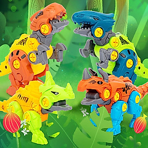 4PACK Easter Eggs Prefilled with Take Apart Dinosaur Toys for Kids,Easter Dinosaur Egg Dinosaur Building Kit for Easter Party Favors, Easter Basket Stuffers, Easter Egg Fillers, Easter Eggs Hunt.