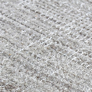 BOWERY HILL Contemporary 8' x 10' Hand Woven Wool Rug in Gray