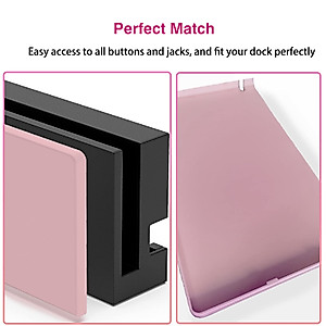 TIKOdirect Custom Faceplate Cover for Nintendo Switch Charging Dock, Hard PC Slim Shell Anti-Scratch [No Screwdriver Installation] for Switch Dock, Pink