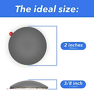 Door Knob Wall Shield, Rubber Wall Protector Plate, Door Handle Bumper (2 inches, Gray)