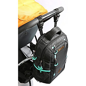 Columbia Carson Pass Backpack Diaper Bag - Black Large Diaper Bag with Multiple Organizer Pockets and Thermal Bottle Pocket with Therma-Flect Radiant Barrier