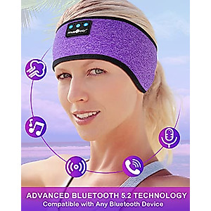 MUSICOZY Sleep Headphones Wireless Bluetooth Headband, Music Sports Sleeping Headband Headphones for Workout, Jogging, Yoga