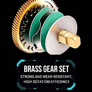 Baitcasting Fishing Reel,Compact Design Metal Body Baitcaster Reel,11LB Drag,20-Speed Magnetic Braking System,Available in 6.5:1 and 8.1:1Conventional Reel for Catfish, Musky (B: Right Hand-6.5:1)