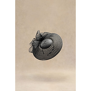 BABEYOND Derby Hats for Women - Fascinators Tea Party Hats Headband Wide Brim Fascinator Wedding Cocktail Feathers