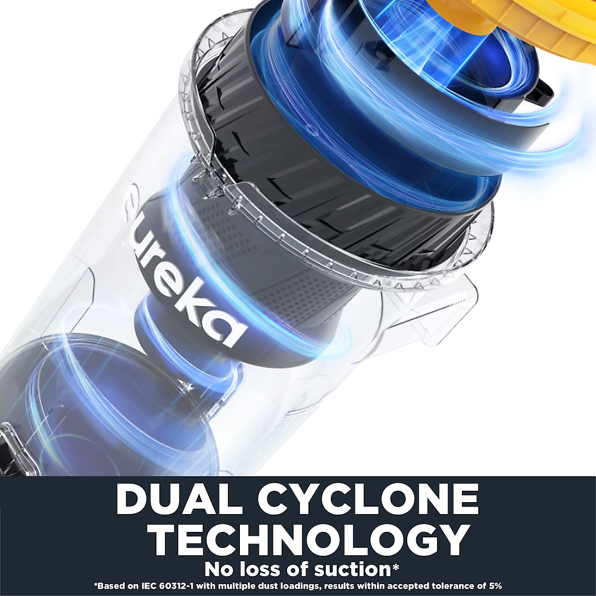 Eureka Powerful Carpet and Floor, Household Cleaner for Home Bagless Lightweight Upright Vacuum, MaxSwivel Pro NEU350 with Pet Tool, Yellow