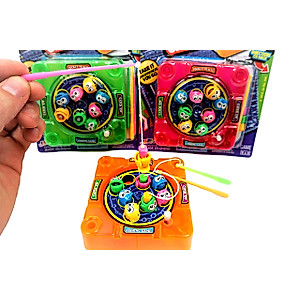 JA-RU Pocket Retro Mini Handheld Games (3 Toys Bundle) Mini Basketball, Hand Pinball Game, & Magnetic Fishing Toy. Classic Party Favors for Kids. 3255-3258-3205p