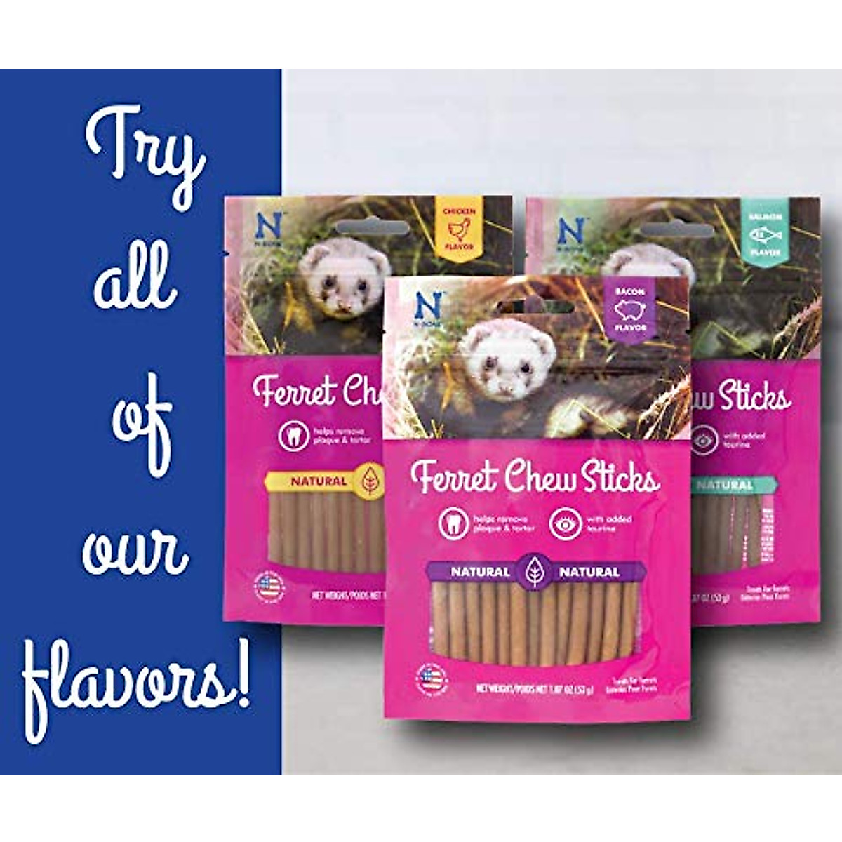 N-Bone 1.87 Oz. Ferret Bacon Flavor Chew Treats