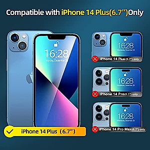Invoibler [2+2 Pack Screen Protector Compatible with iPhone 14 Plus 6.7" + Camera Lens Protector, iPhone 14 Plus Screen Protector Tempered Glass, [HD Clear] [Bubble Free] [Anti-Scratch]