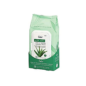 Cala Aloe vera make-up remover cleansing tissues 60 count, 60 Count