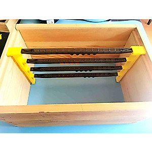 JZBZ Beekeeping Queen Cell Cup Holder Frame Bar and Mounted Queen Cell Cups (2 pcs Sides and 4 pcs Cell Cup Holder Bars Plus 65 pcs Cell Cups)