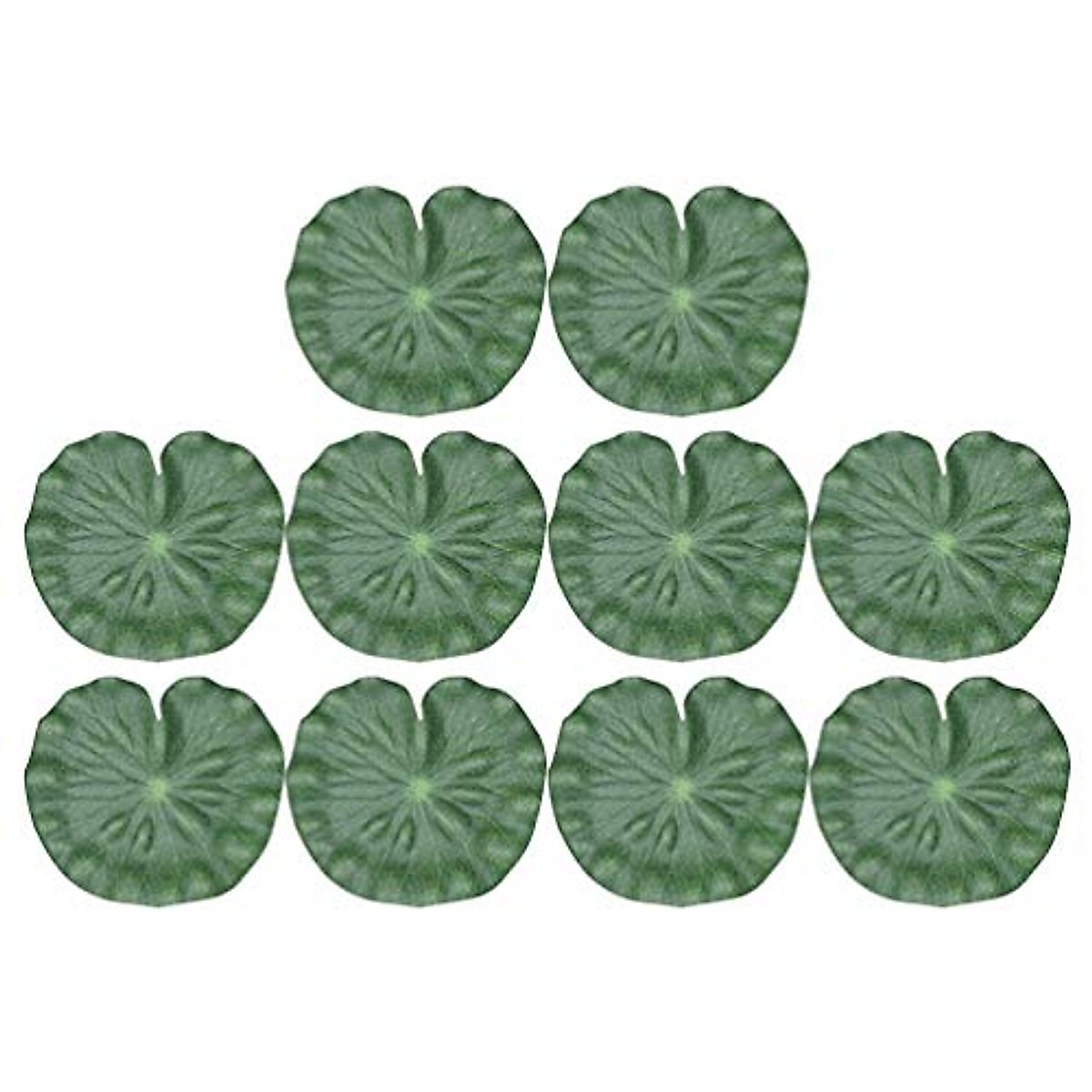 PRETYZOOM 10pcs Artificial Lily Pads Simulation Foam Lotus Leaf Floating Lily Pads for Fish Tank Pond Pool Decor (15cm)