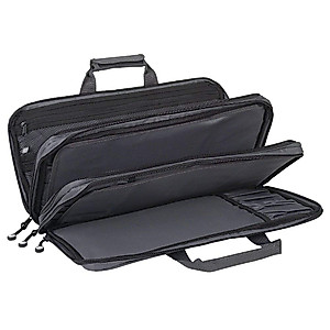 Messermeister 18-Pocket Heavy Duty Meister Chef Knife Bag, Luggage Grade and Water Resistant, Gray