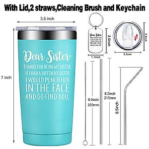 Fufandi Sisters Gifts from Sister, Brother - Funny Gifts for Sister - Sister Gifts for Women - Friendship Christmas Gifts for Women, Birthday Gifts for Little, Big Sister, Sister in Law - Tumbler