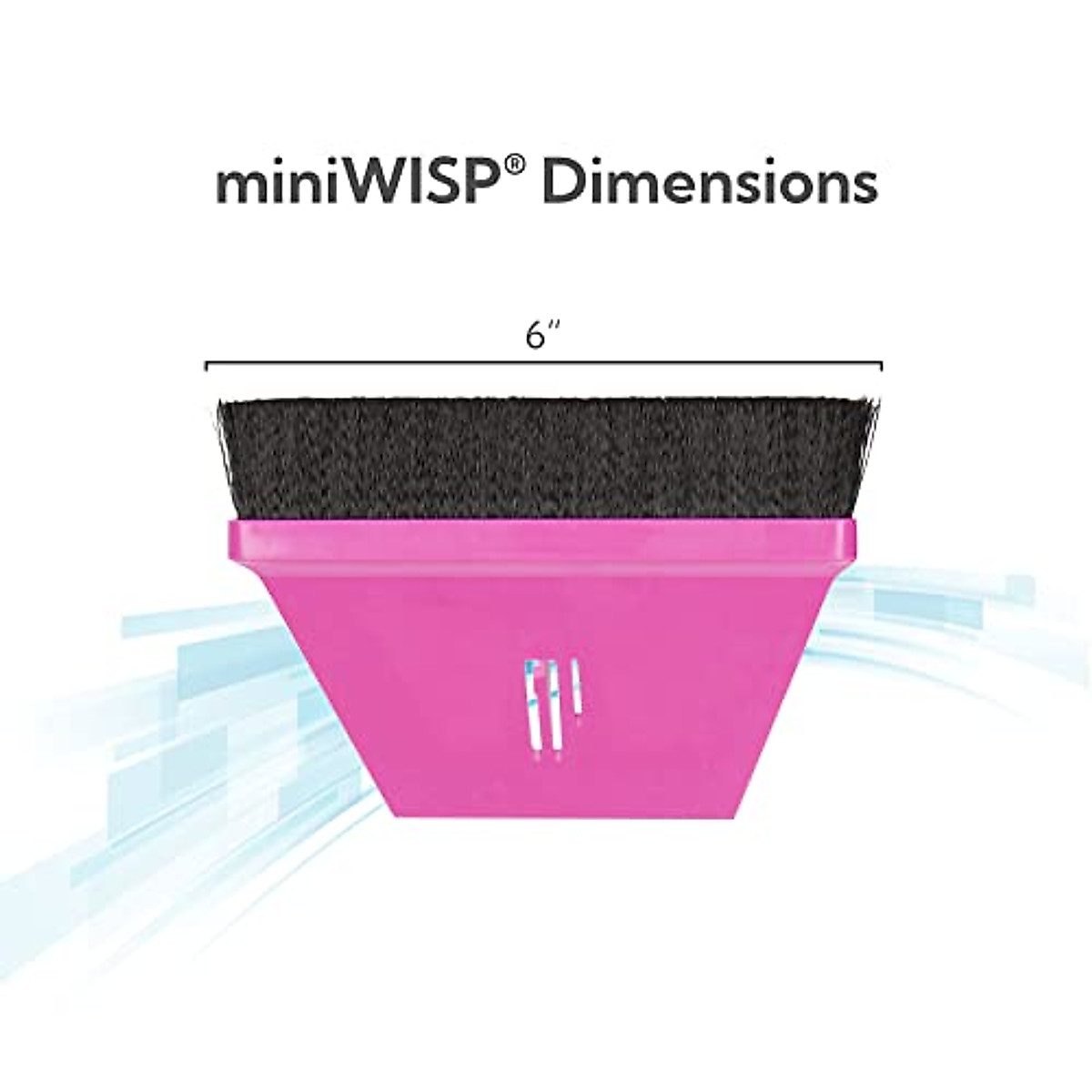 miniWISP Small Broom and Dustpan Set for Home, Hand Broom Pet Hair Remover Brush, Indoor Outdoor Household Cleaning Set, 6'' Width, Pink