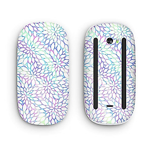 Design Skinz Iridescent Dahlia v2 Vinyl Decal Compatible with The Apple Magic Mouse 2 (Wireless, Rechargable) with Multi-Touch Surface