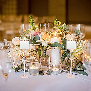 HOSVOT Set of 72 White Votive Candles for Wedding Party Birthday Holiday, 8 Hour Hand Poured Unscented Bulk Candles for Celebrations and Home Decoration