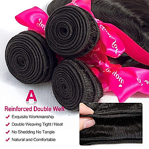 Beauty Princess Brazilian Hair Body Wave 3 Bundles 16 18 20inchs 10A Human Hair Weave Bundles Natural color