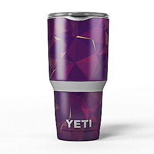 Design Skinz Purple and Orange Geometric Shapes - Skin Decal Vinyl Wrap Kit Compatible with The Yeti Rambler Cooler Tumbler Cups