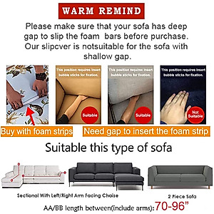 Velvet Sofa Slipover for L/U Shape Chaise Lounge Cover, Stretch 1 2 3 4 Seat Sectional Couch Cover Non Slip Furniture Protector for Kids Pets (Light Blue,L Shape(2seat+3seat))