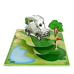 CUTPOPUP Birthday Card for Men, Fathers Day Card Pop Up, Father's Day, Birthday 3D Greeting Card for Husband, Son, Dad, Grandpa (Golf)