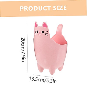 MAGICLULU Cat Shaped Trash Can Plastic Waste Basket Countertop Trash Can Mini Baskets Desk Trash Can Mini Plastic Baskets Rv Trash Can Garbage Can Kawaii Cat Trash Can Pink Cat Trash Bin