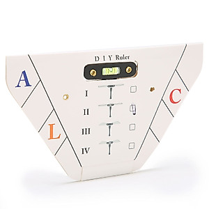 Eyebrow Ruler, Eyebrow Tattoo Shaper Stencil Stainless Steel Semi‑Permanent Eyebrow Measuring Tool Eyebrow Makeup Template Ruler Eyebrow Stencil Ruler Sticker(Ⅱ(Level Meter Dragonfly Ruler))