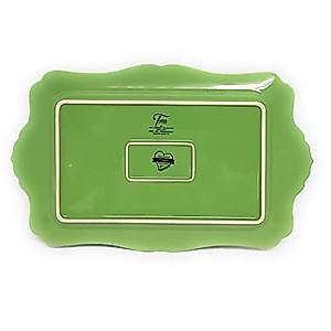 Temp-tations 11"x7" Cookie Sheet, Platter, Shallow Tray or Replacement Lid-It (Mila, Moroccan Green)