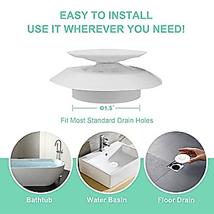 HengLiSam Shower Drain Stopper, Bathtub Stopper Sink Drain Plug Silicone Hair Catcher Shower Drain Cover Suitable for Bath Tub Bathroom and Kitchen 2 Pack