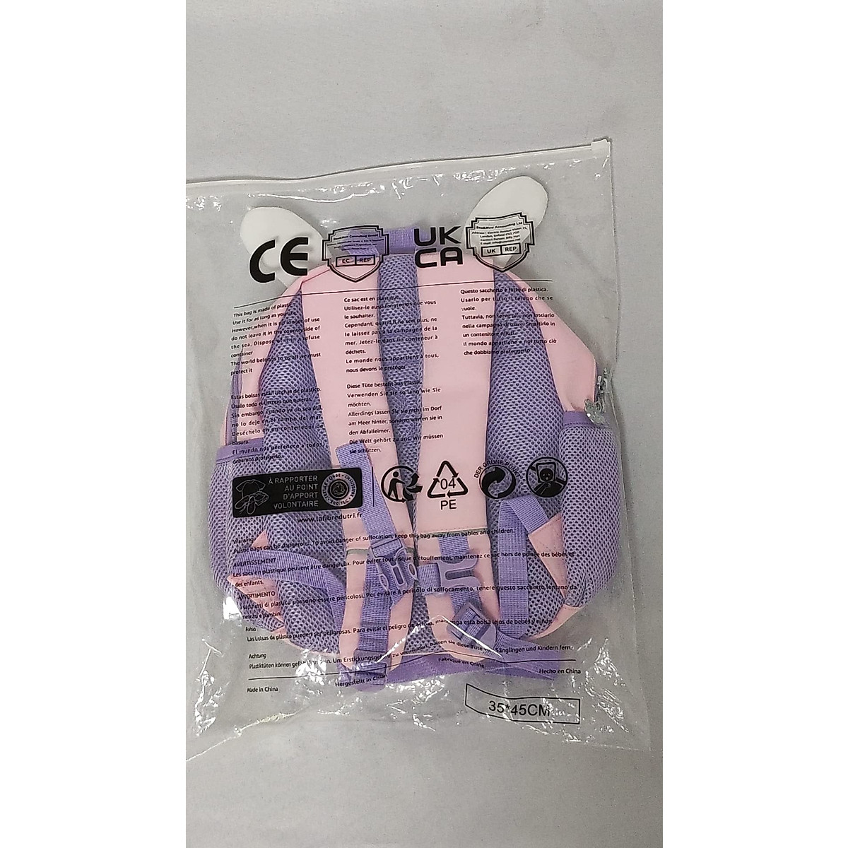 Tanou Toddler Backpack for Girls, 11'' Kids Backpacks for Pre-kindergarten, Cute Cartoon Animal Style School Bag for Little Kids Aged 1-3 Years, Pink Rabbit