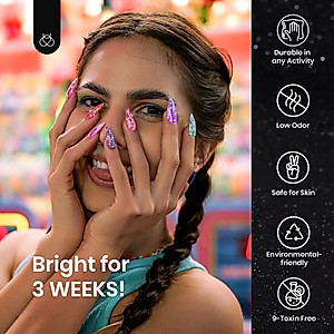 beetles Reflective Glitter Nail Art Gel Liner, 6 x 7ml Gel Nail Polish Built in Thin Brush, Soak off Curing Nail Gel for French Tip Nails Design Sparkle Under Light Flash Diamond Painted Polish