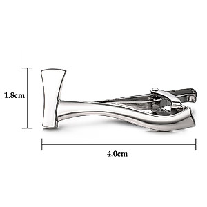 Yoursfs Axe Tie Clip for Men Stainless Steel Slim Tool Tie Pins and Clips One Piece White Gold Plated