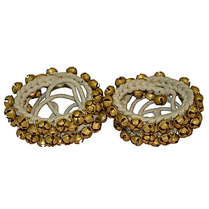 Three Eye Store Kathak Ghungroo (16 No. Ghungroo) Big Dancing Bells Ghungroo Pair Handmade Indian Classical Dance Accessories Ghungru