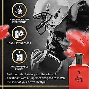 PB ParfumsBelcam Red Classic Match Eau de Toilette Spray, Our version of a Designer 2.54 Fl Oz