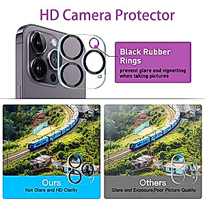Corefyco Direct [3+3 Pack] Screen Protector for iPhone 14 Pro Max, 9H Tempered Glass and Camera Lens [Anti-Scratch] [Bubble Free] [Ultra HD]