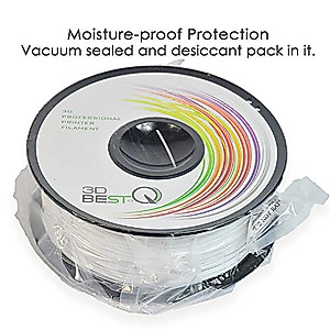 3D BEST-Q GF-ABS (Glass Fiber-infilled) White 1.75MM 3D Printer Filament, N.W. 1KG, Hight Hardness&Toughness (White）