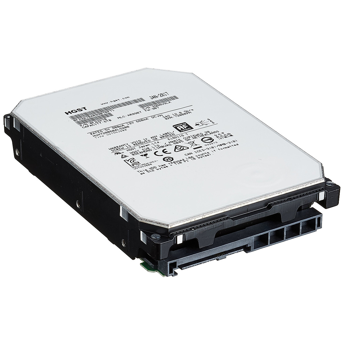 HGST Ultrastar He8 HUH728080AL5200 | 0F23268 | 8TB 7.2K RPM 128MB Cache SAS 12Gb/s 512E 3.5" Helium Platform Enterprise Hard Drive Bare Drive