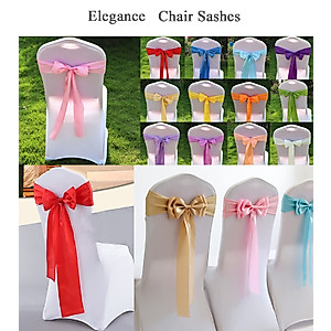 ATRBB 4 Inches Wide Gold Satin Ribbon, 27 Yards Soft, No Wrinkles and Consecutive Solid Fabric Ribbon for Cutting Ceremony, Christmas, Wedding, Birthday Decor and Chair Sashes