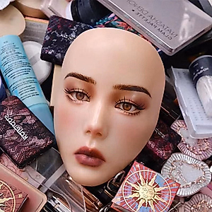 3D Reusable Makeup Practice Face, Silicone Makeup Mannequin Face for Beginners and Makeup Artists