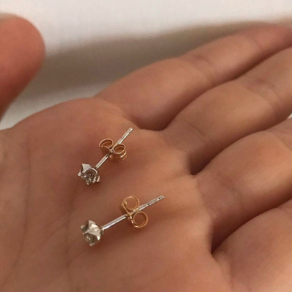 Orgrimmar 14K Gold Earring Backs Yellow Ear Locking for Stud Ear Rings (6 Pairs)