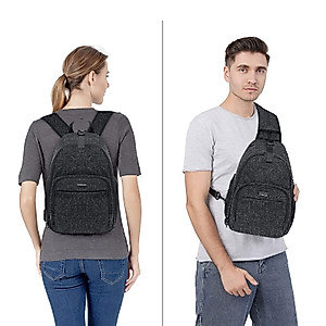 MOSISO Camera Bag Sling Backpack, DSLR/SLR/Mirrorless Photography Waterproof Camera Case Crossbody Shoulder Bag with Tripod Holder&Rain Cover&Shoulder Straps Compatible with Canon/Nikon/Sony, Black