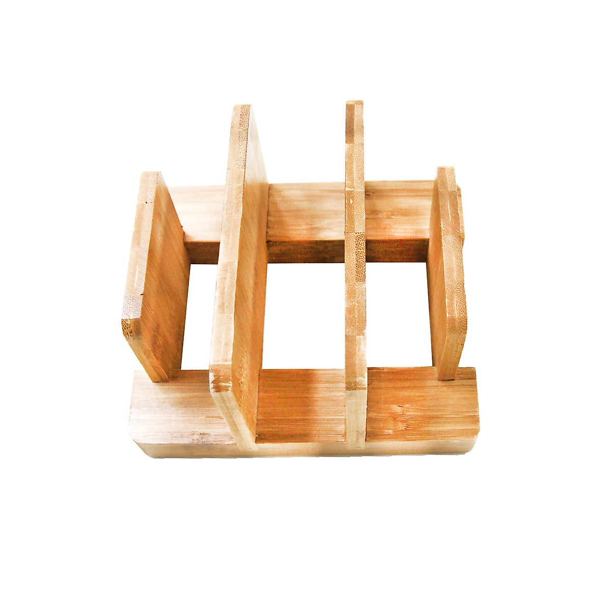 ZEESOON Turtle Rack Cutting Board Organizer 3 Slots Kitchen Pantry Wooden Rack Cabinet Organizer for Cutting Board, Dish, Bakeware, Plate, Pot Lid, Cook Books, Book Stand Holder