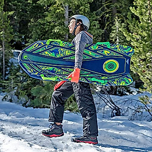 Sno-Storm Premium Foam Snow Sled 2-Pack | Superior Foam Recreational Snow sled | Tow Rope and Handles | Sized for Youth and Adults | Contoured Deck Design | 50in-127cm Design Length |, Camo