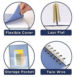 2024-2025 AT-A-GLANCE® Harmony 13-Month Weekly/Monthly Planner, 8-1/2" x 11", Blue, January 2024 to January 2025, 1099-905-20