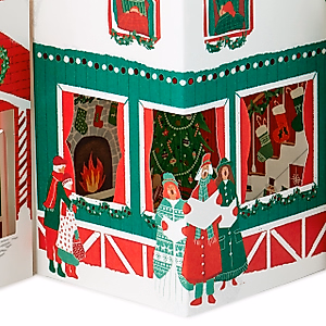Hallmark Paper Wonder Pop Up Jumbo Christmas Card Holiday Tabletop Decor (Accordion Fold Christmas Village)